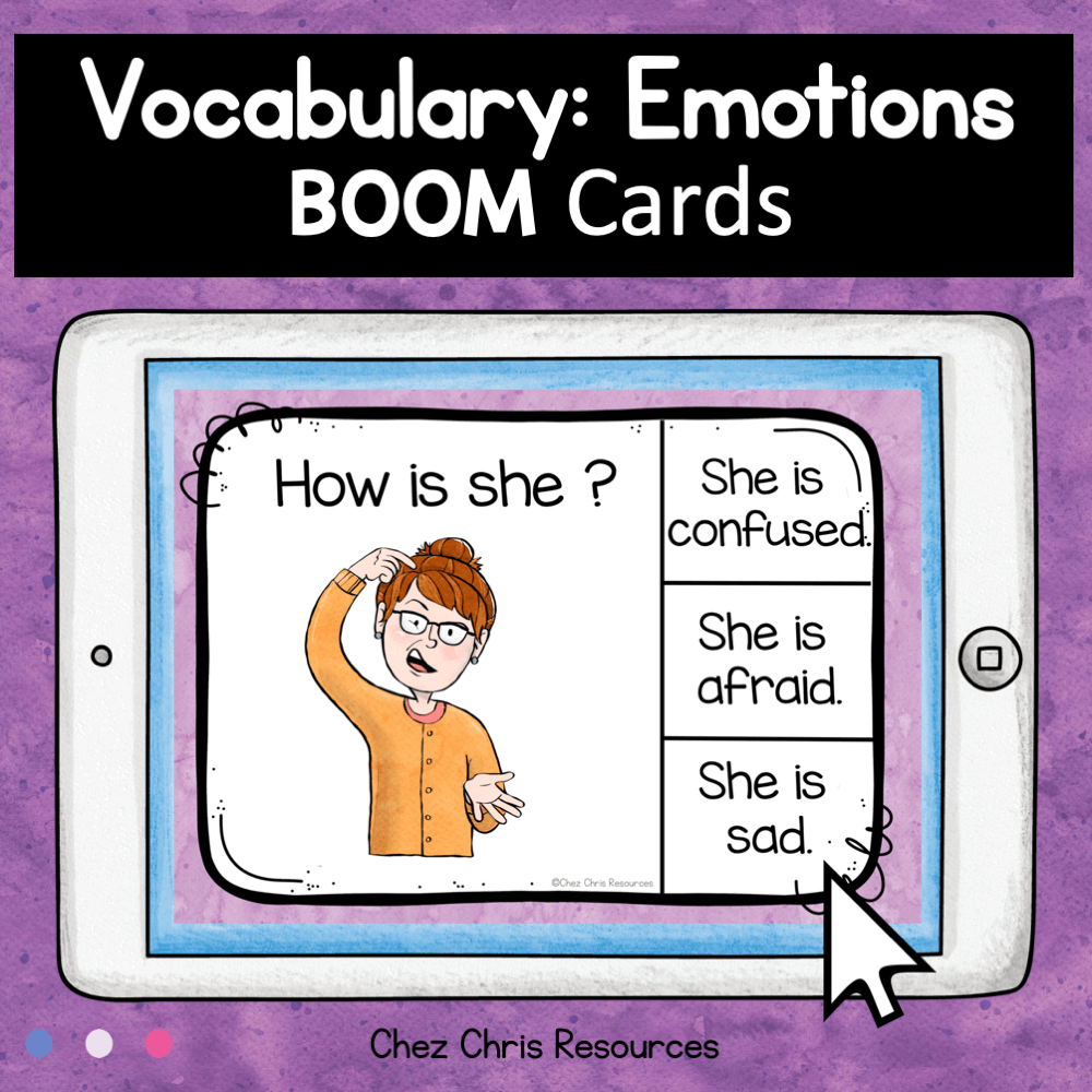 Les émotions en anglais avec les boom cards - Chez Chris Resources