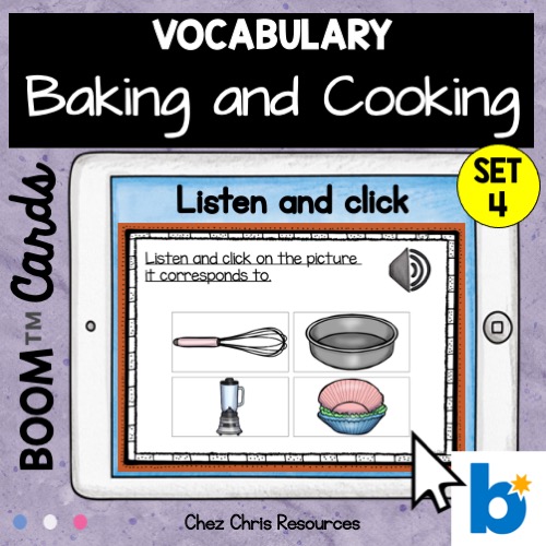 Le vocabulaire de la cuisine en anglais avec les boom cards: écoute et ...